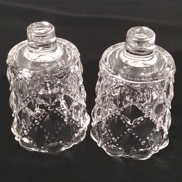 Vintage | Accents | Bubble Glass Quilt Square Diamond Pattern Votives ...